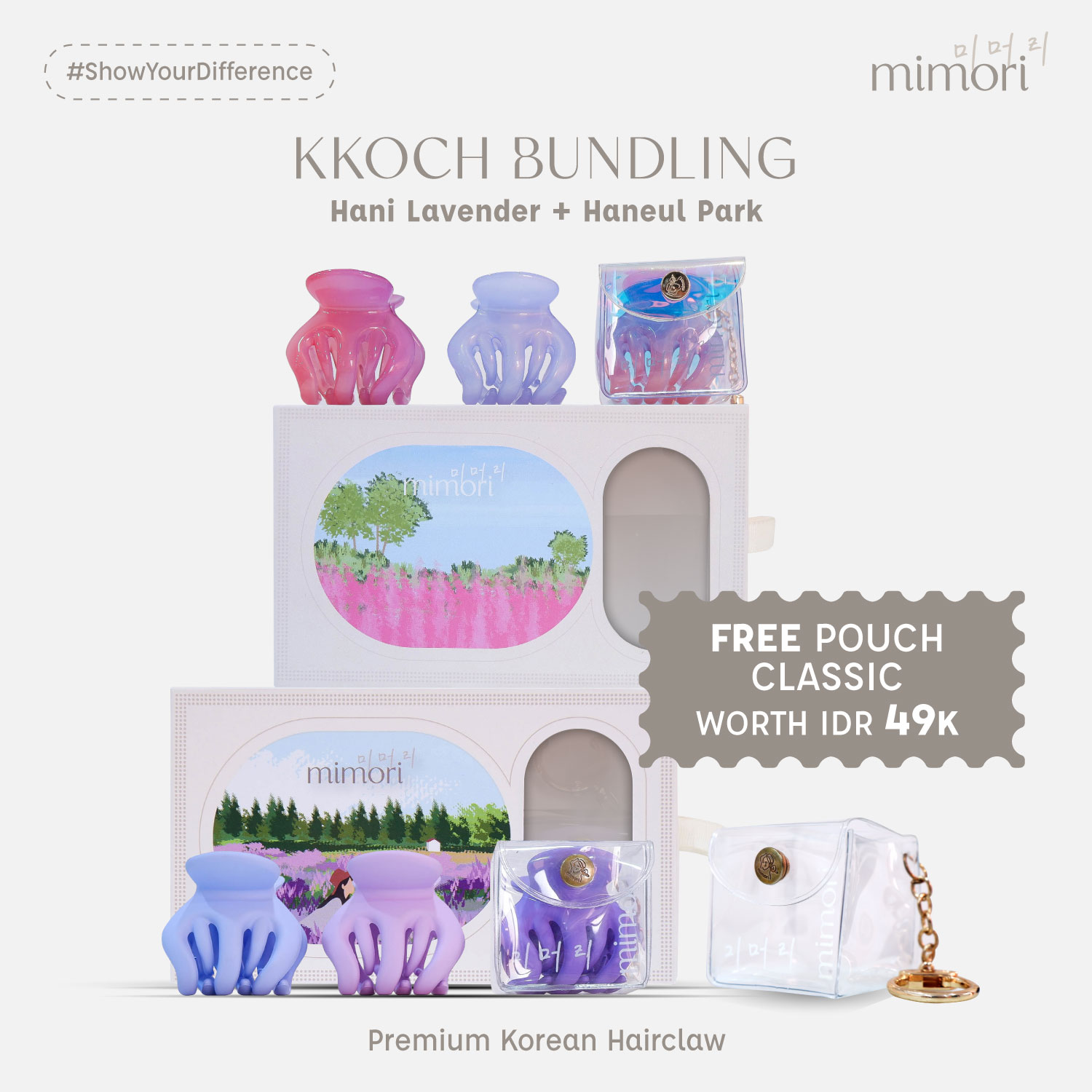 Mimori Premium Korean Hair Claw - Kkoch Blunding Series - Jepit Rambut ...